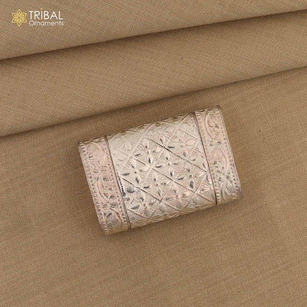 925 sterling silver handmade 2 in 1 tobacco box, | TRIBAL ORNAMENTS