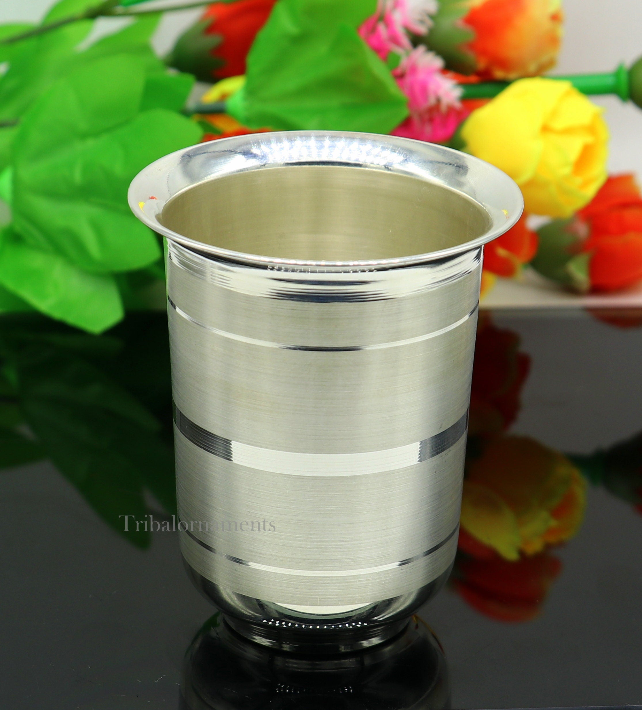 999 silver baby glass set, water/milk Glass tumbler, best gifting ...