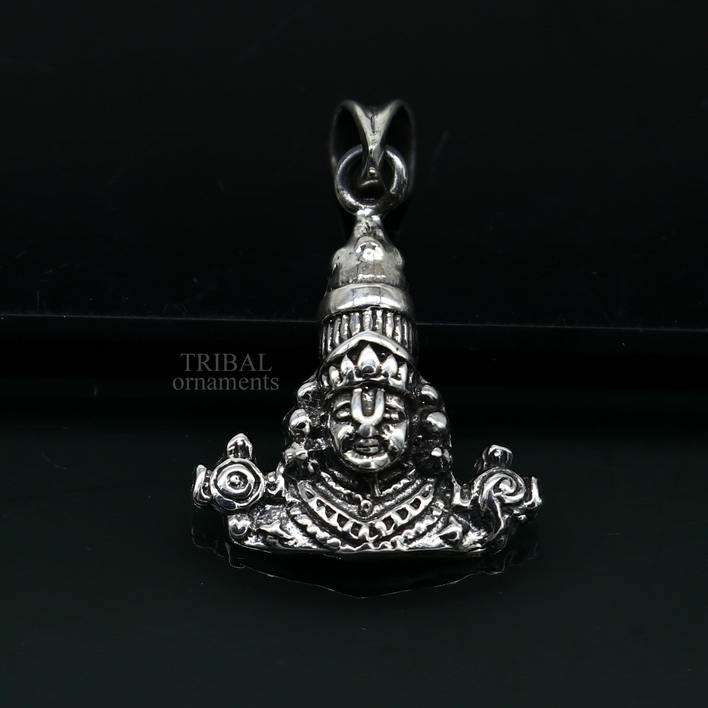 925 sterling silver vintage stylish Hindu idol tirupati balaji and ...