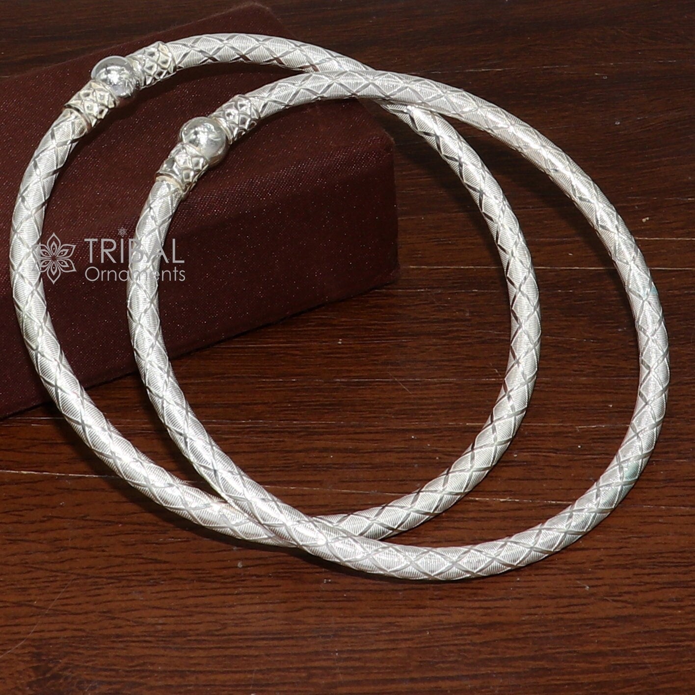 925 Sterling silver Handmade plain design indian traditional women's ...