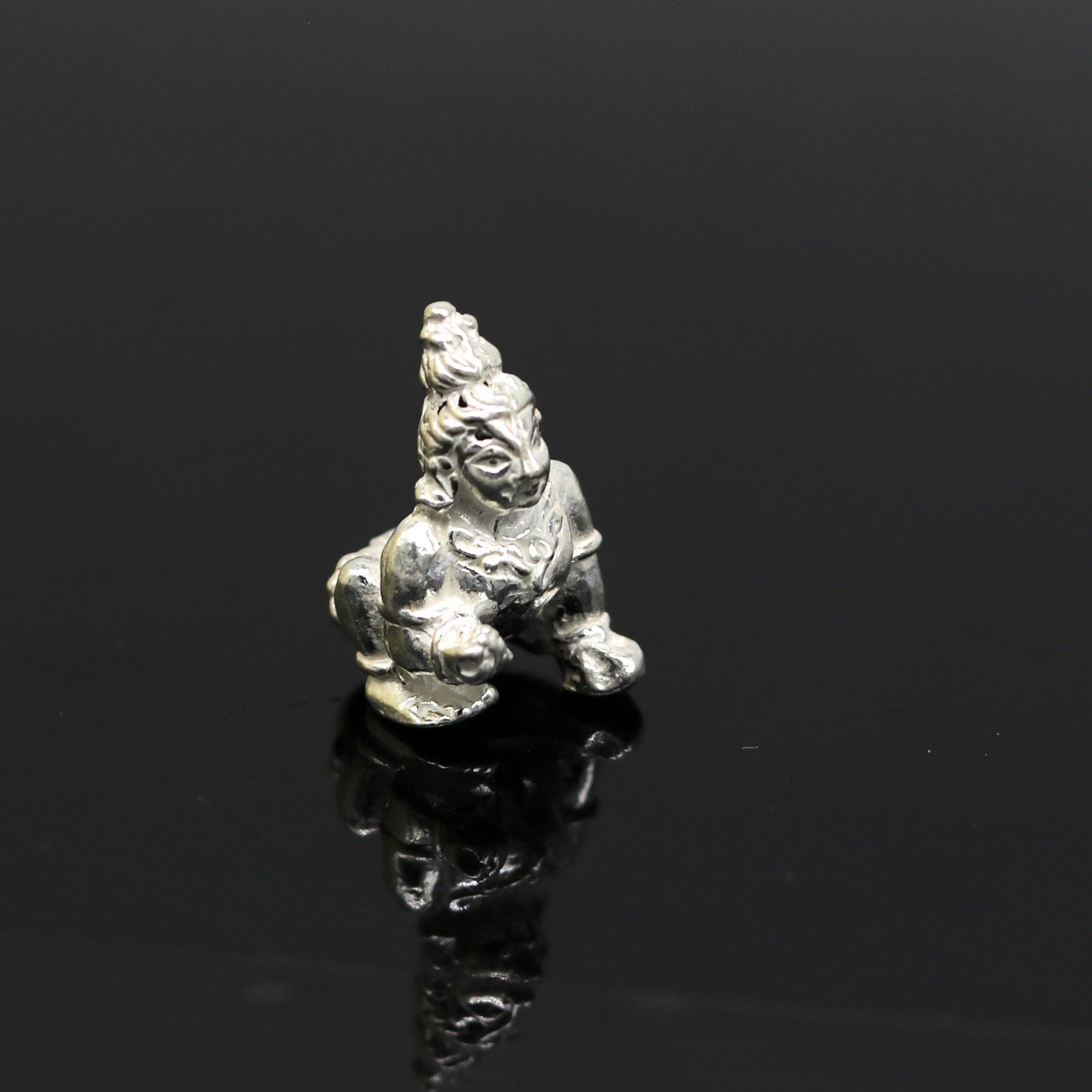 Solid silver handmade customized design indian idol little krishna ...